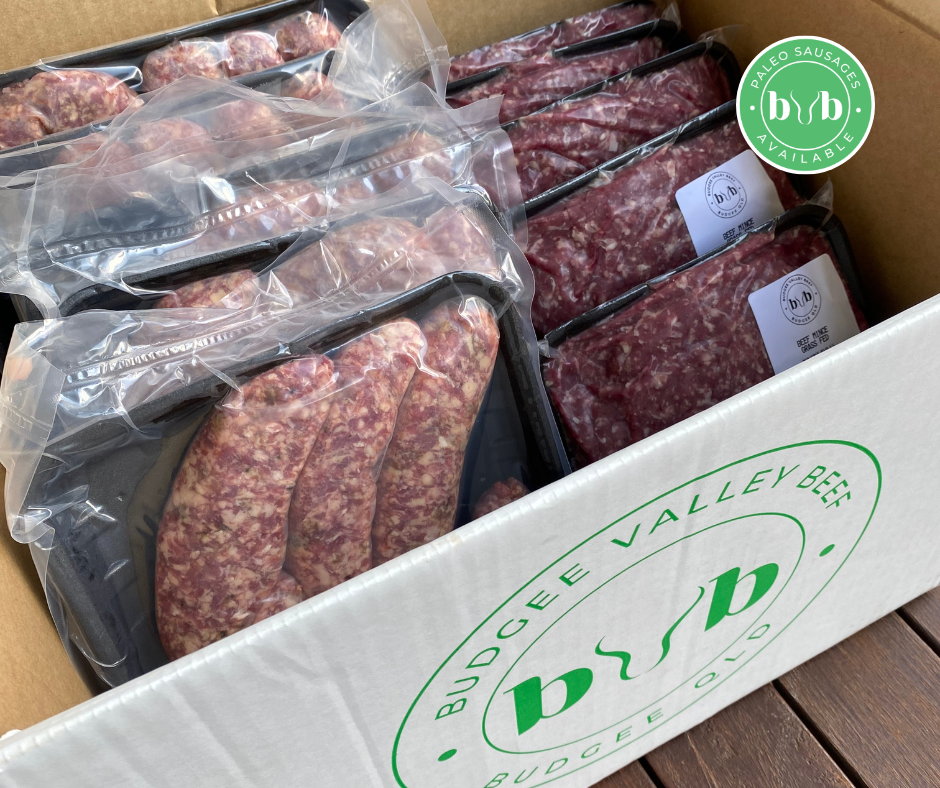 Grass Fed Beef Mince & Sausages Box 15kg – Budgee Valley Beef
